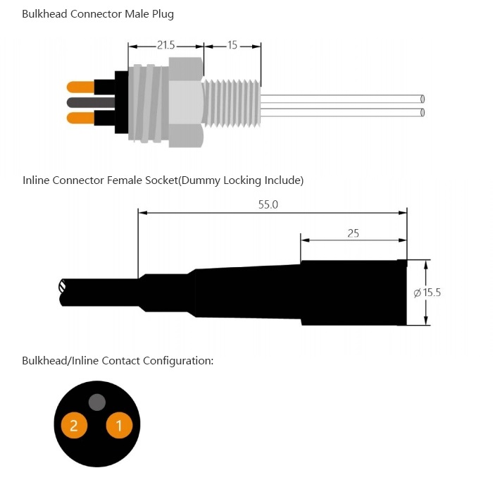 Underwater Connector 2Pins Underwater Electrical Wire Connectors ...